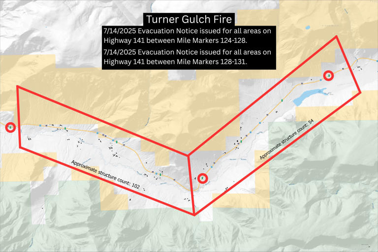 Turner Gulch Fire in western Colorado grows to nearly 14,000 acres ...