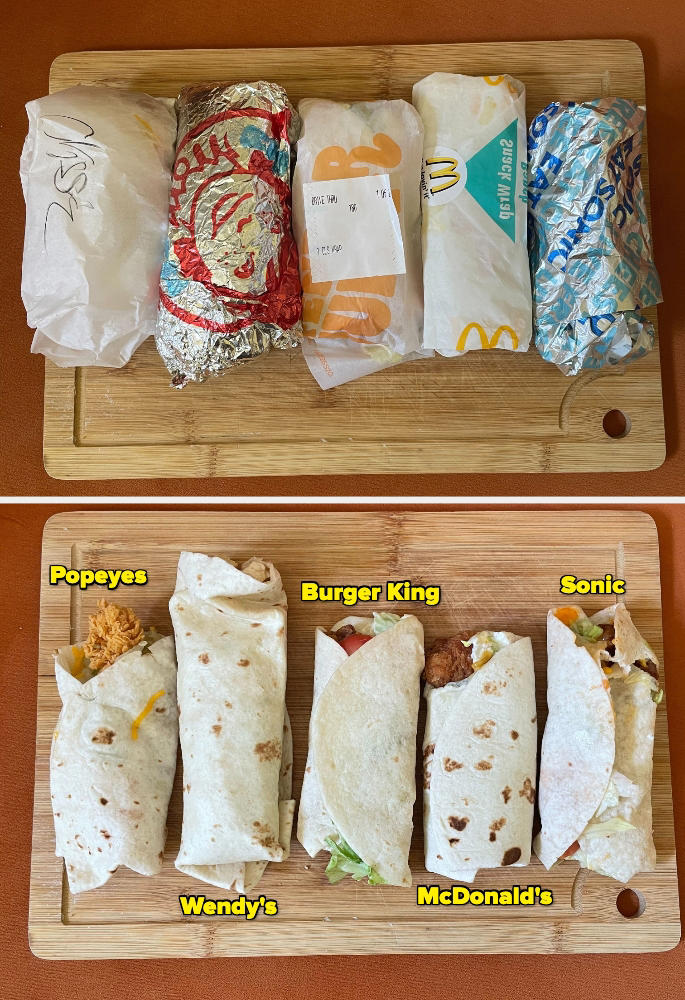 I Tried And Ranked Chicken Wraps From 5 Different Fast-Food Chains ...
