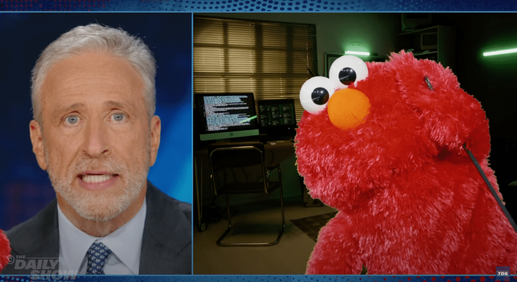 Jon Stewart's ‘Sesame Street' Spoof Addresses Elmo's Tweets, With ...