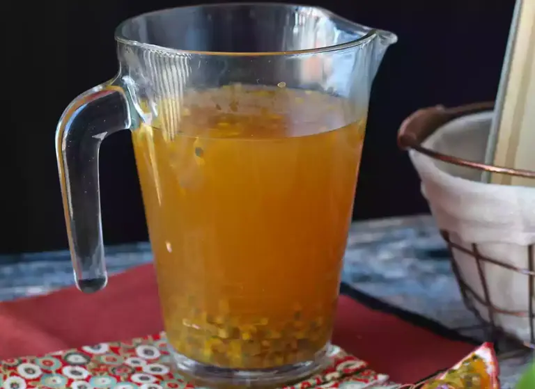 Passion fruit iced tea, the perfect summer drink!