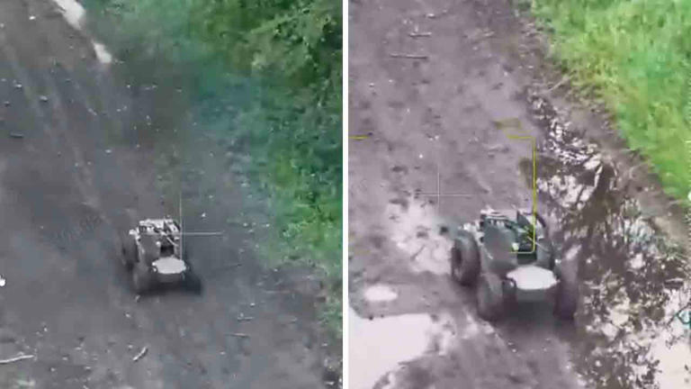 Video: Angrebsrobotten “Lyut” går i aktion ved frontlinjen i Ukraine