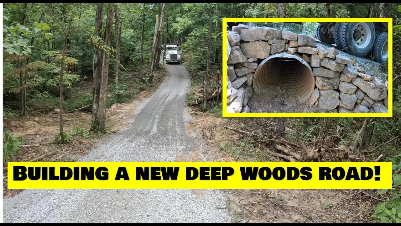 Building Gravel Driveway On A Steep Ridge (Part 1 Of 2)