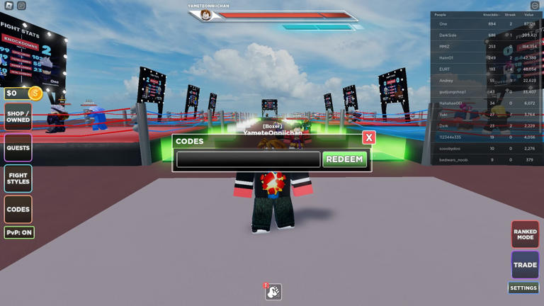 [Ranked new codes] Untitled Boxing Game codes (December 2025)