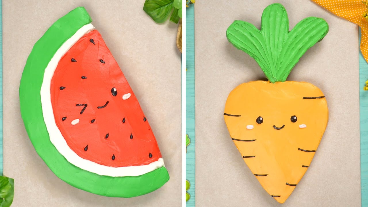 Hoe je Schattige Watermeloen & Wortel Taarten Maakt 🍉🥕 | Vrolijke ...