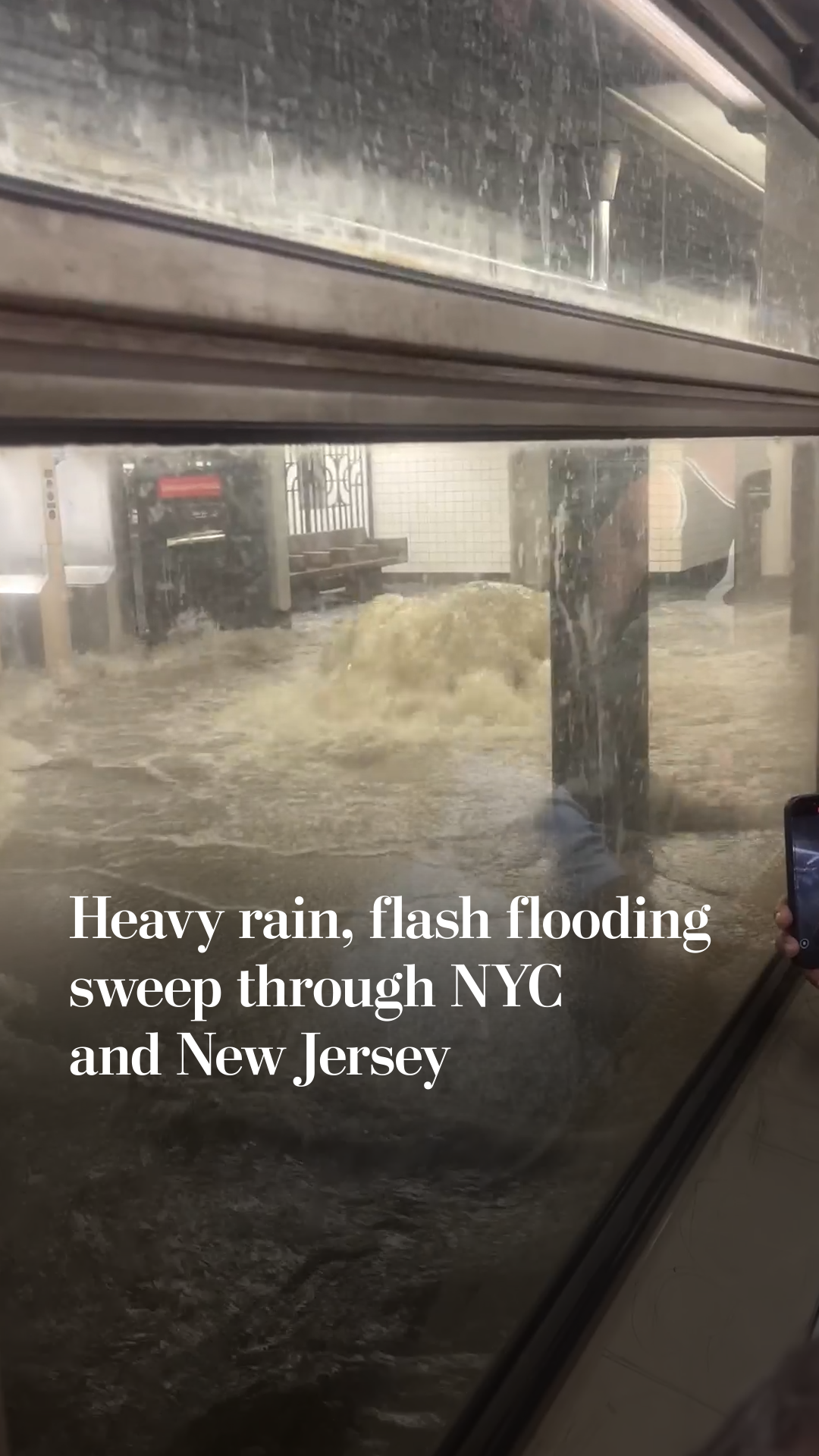Heavy rain, flash flooding sweep through NYC and New Jersey