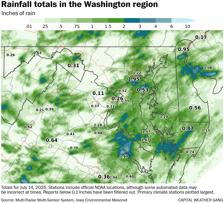 CWG Live updates: Humidity stays high with storm odds rising again on ...