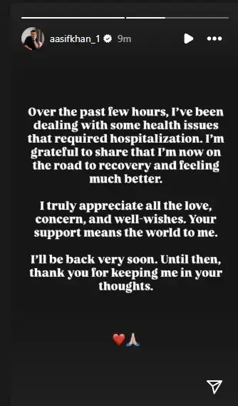 Paatal Lok actor Aasif Khan hospitalised, shares health update: 'Everything can change...'