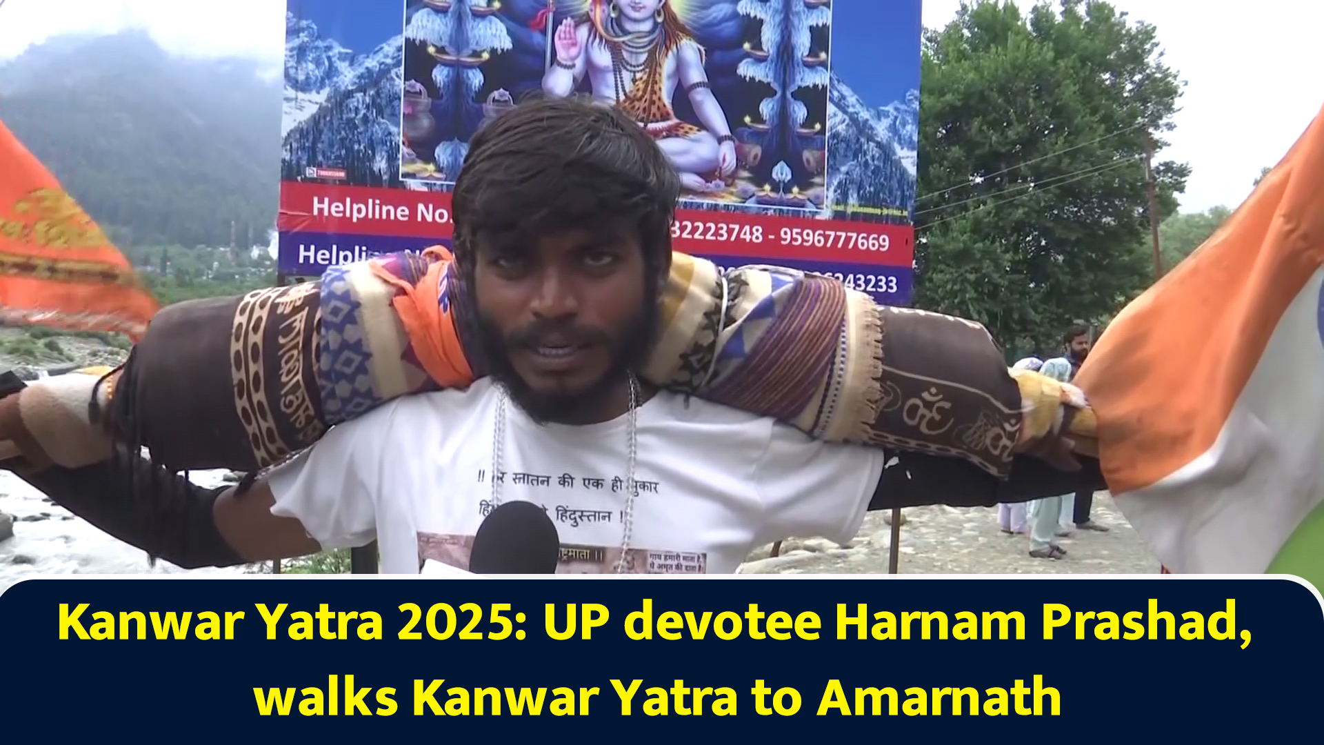 Kanwar Yatra 2025: UP devotee Harnam Prashad, walks Kanwar Yatra to ...