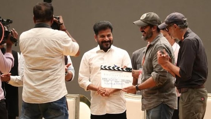 Telangana Chief Minister Revanth Reddy launches Shrimad Bhagavatam film ...