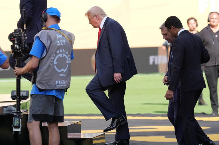 Donald Trump's 'swollen ankles' spark fresh health fears as president crammed into shoes