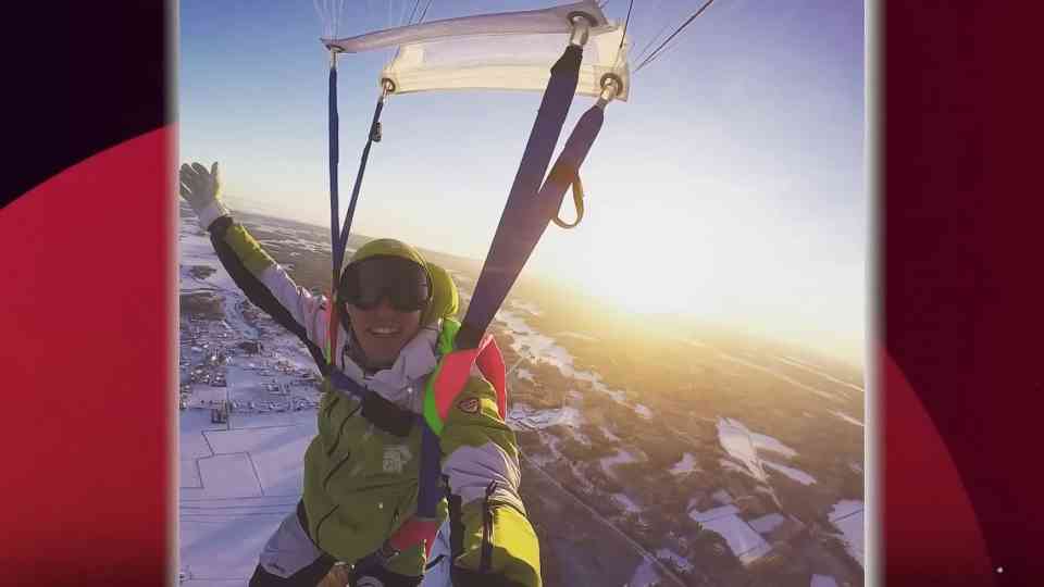 He was skydiving without a parachute