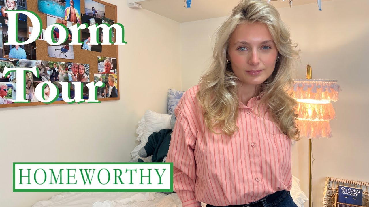 Coastal & Preppy College Dorm Room Tour