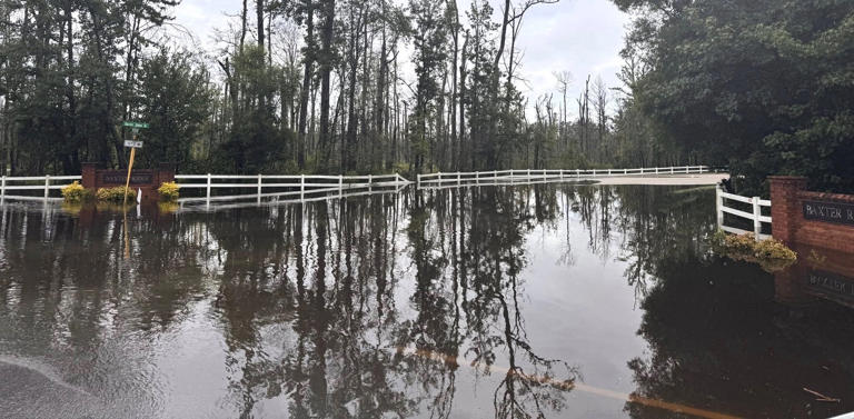 Map shows flooded areas of Prince George County