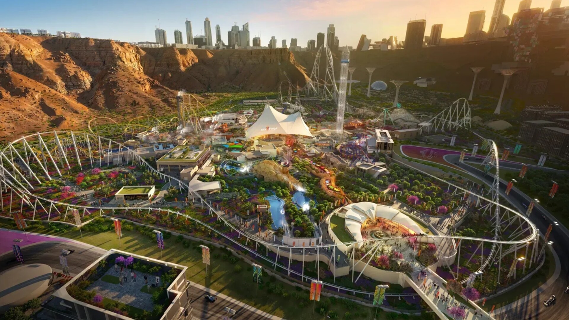 In der Wüste fährt die schnellste und größte Achterbahn der Welt