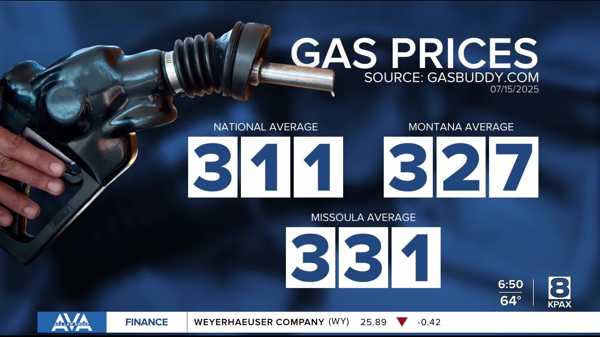 Montana gas prices rise 1¢ per gallon