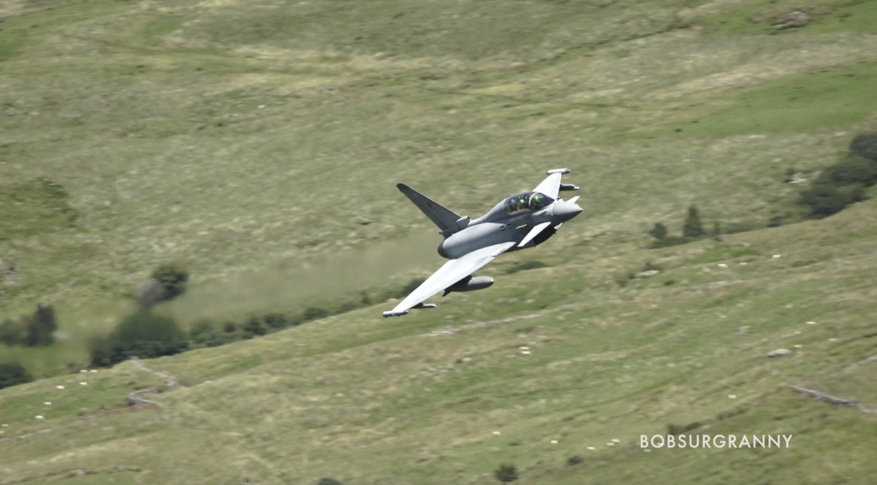 3 RAF Typhoons Run Riot Through Wales' Mach Loop