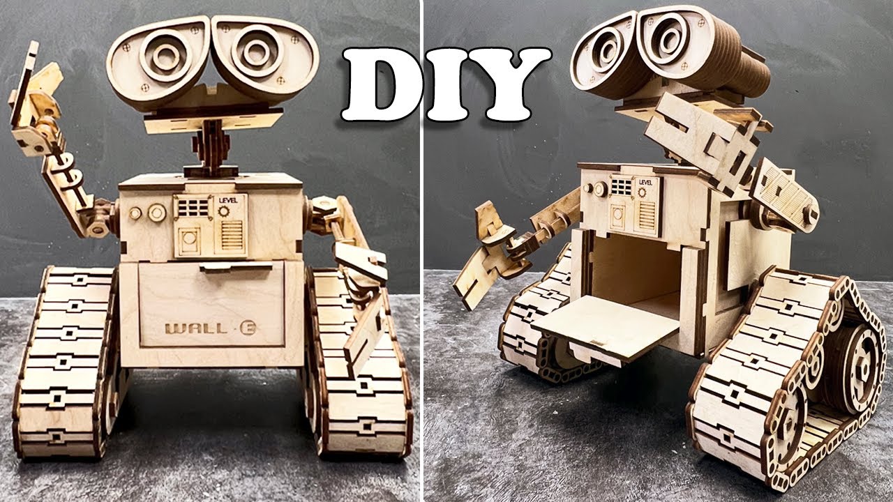 DIY Wall-E Project Laser-Cut Plywood Assembly Guide!