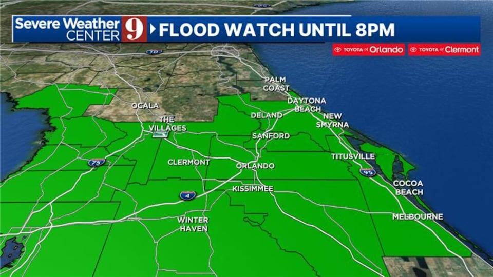 Flood watch issued for Central Florida over tropical disturbance