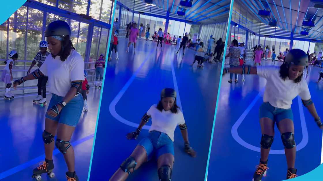 Naa Ashorkor skating in Accra ends in devastating fall in a viral video