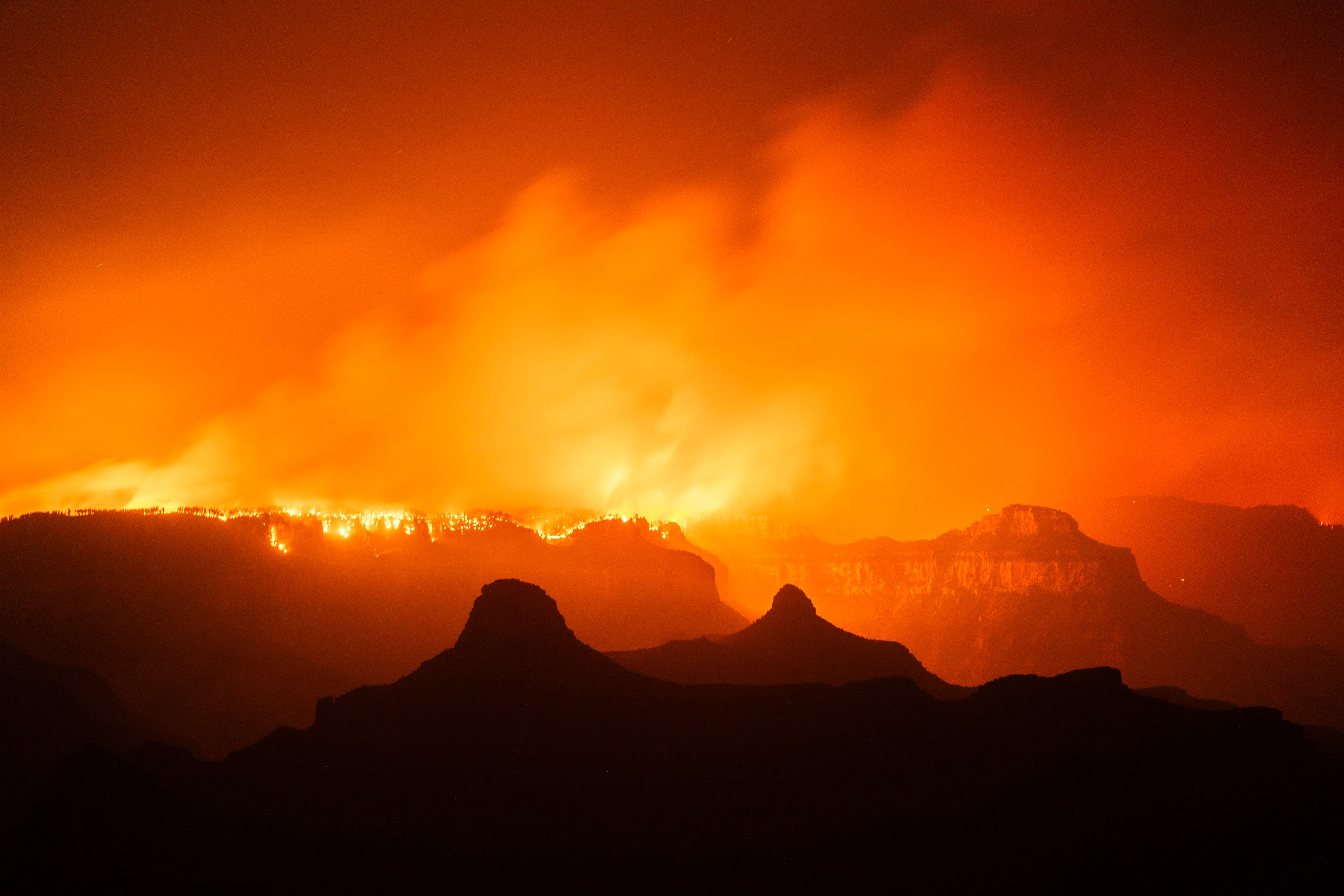 2 Arizona wildfires grow as they ravage Grand Canyon's North Rim