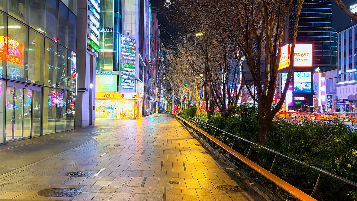 [4K HDR] Promenade nocturne à Gangnam en hiver – Un voyage urbain ...