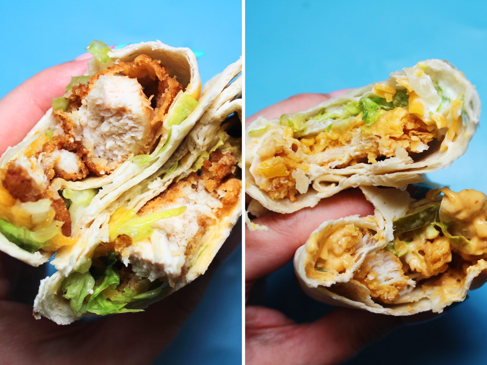 I compared the long-awaited McDonald's Snack Wraps with Popeyes ...