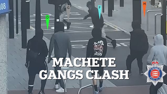 Machete wielding gangs clash in the streets of Southend