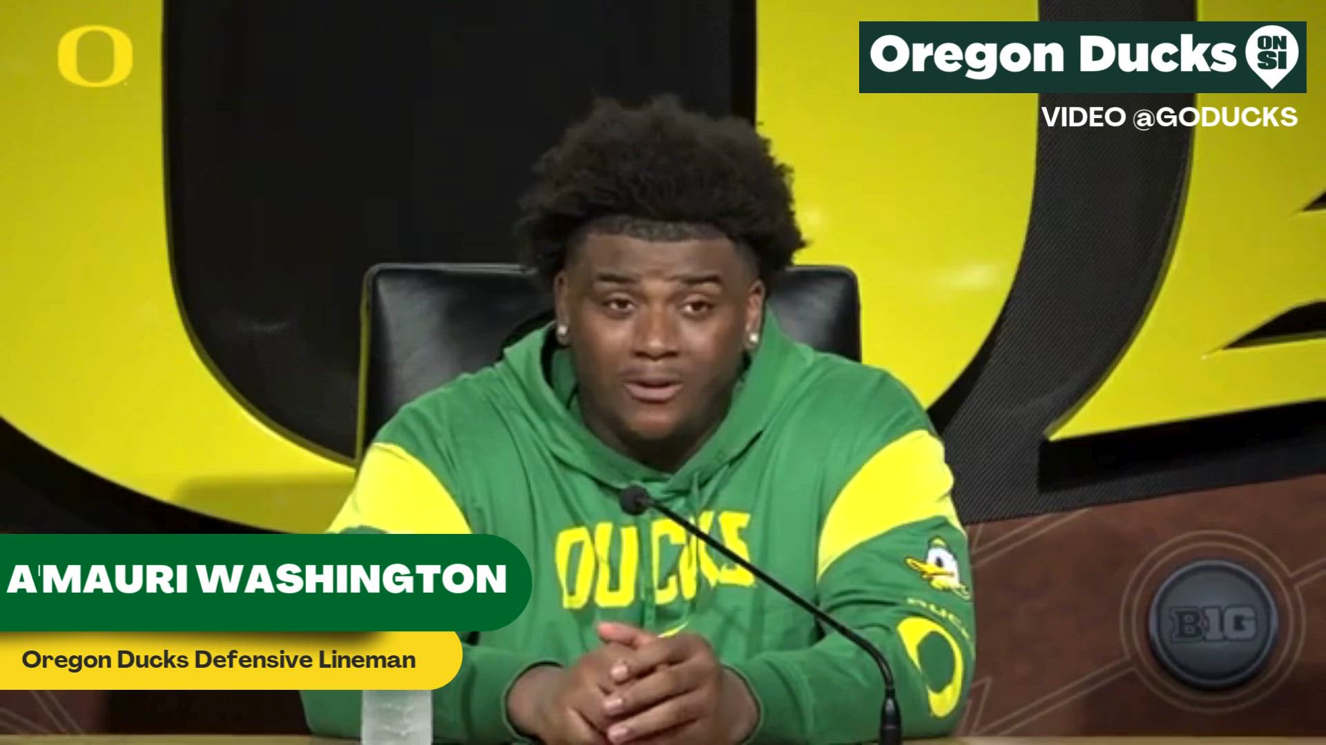 Oregon Ducks Defensive Lineman A'Mauri Washington Discusses The ...
