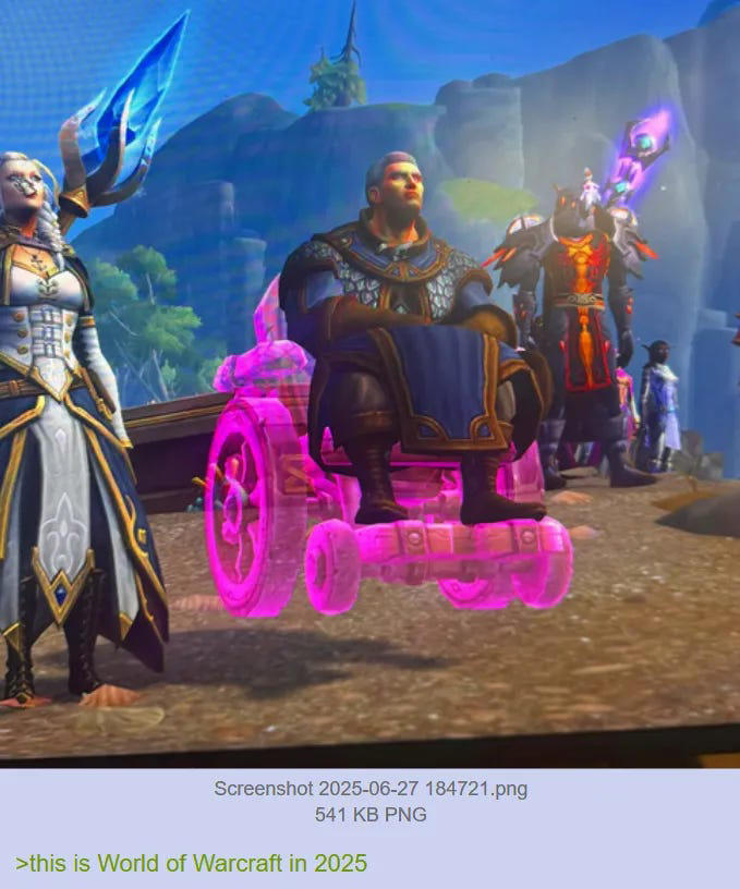 World of Warcraft Has Magical Floating Wheelchairs Now