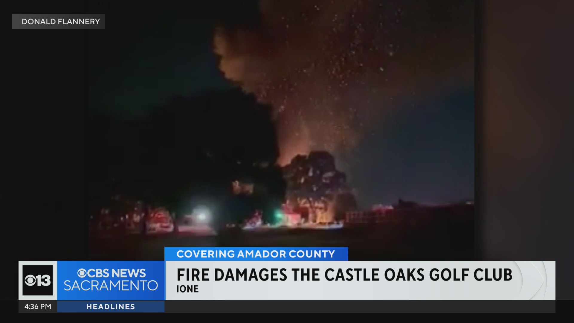 Fire damages Castle Oaks Golf Club in Amador County