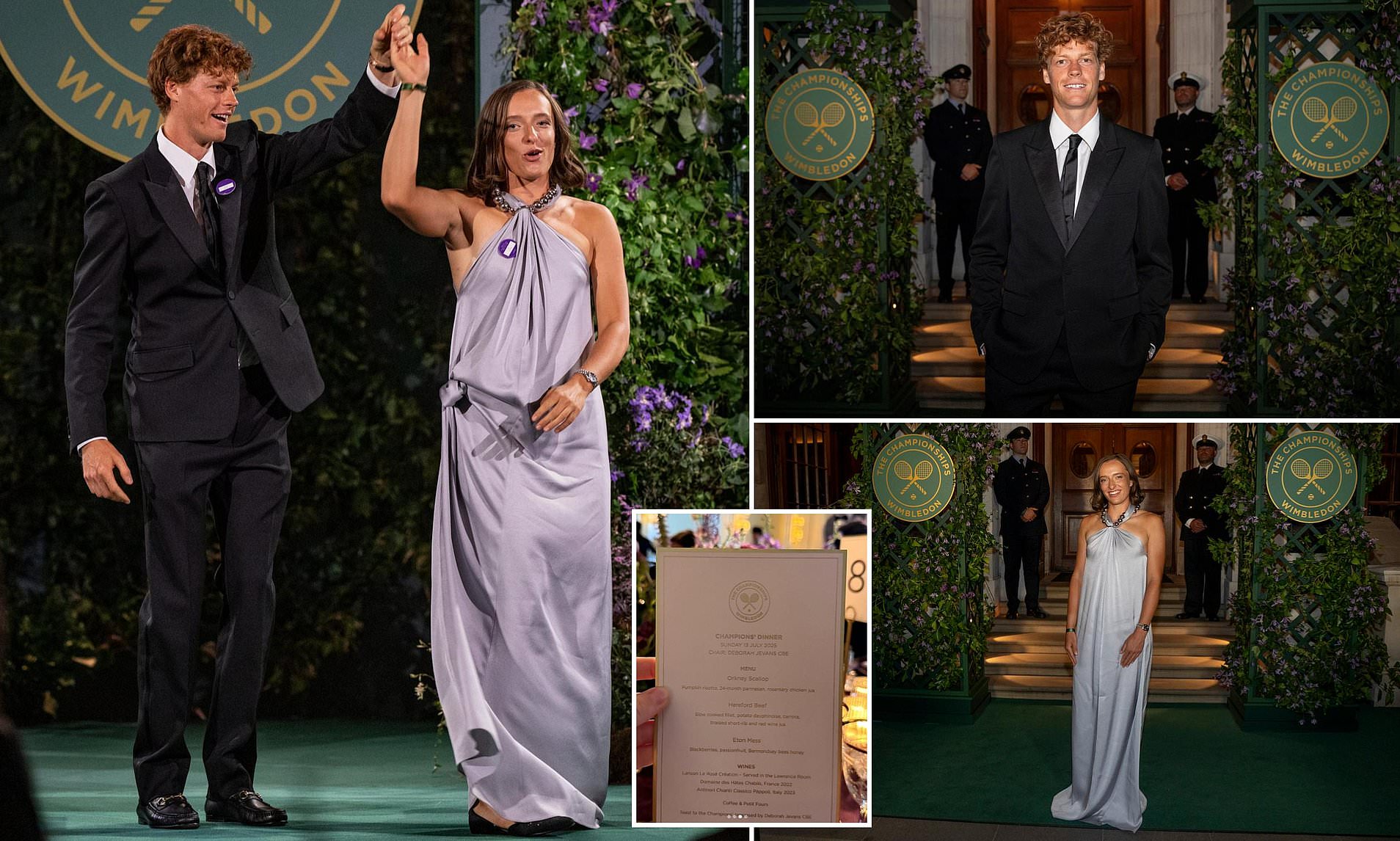 Inside the menu at Wimbledon's Champions' Dinner as Sinner and Swiatek ...