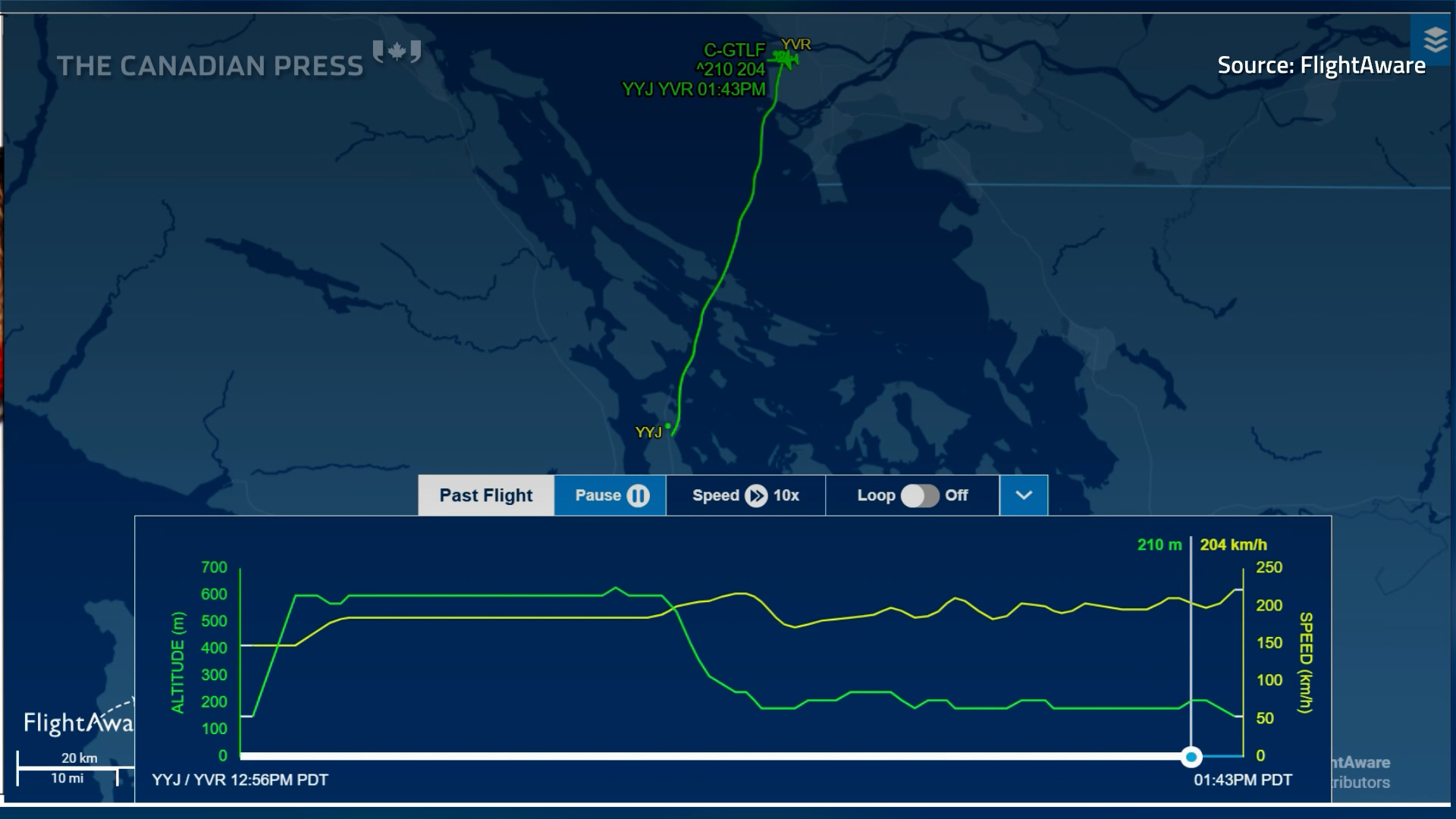 Pilot arrested after flying 'hijacked' plane to Vancouver