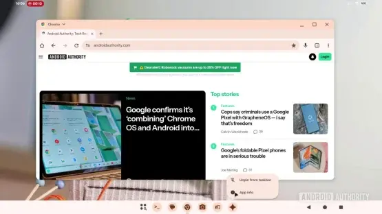 Android's Desktop Mode Now Features App Pinning to Taskbar