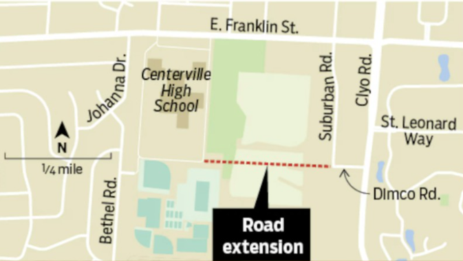 Centerville HS adding new entrance to school lot