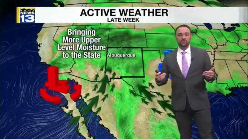 Monsoon moisture through the end of the week