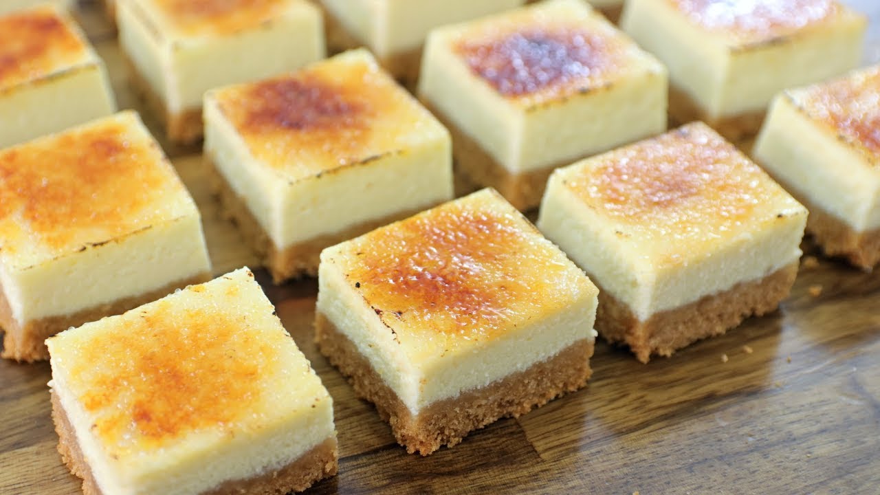 Crème Brûlée cheesecake Bars Recipe