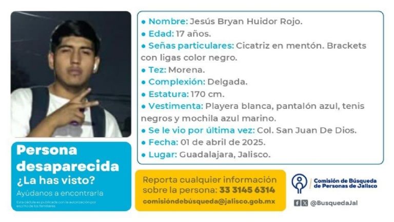 Localizan a Jesús Bryan Huidor estudiante de la Universidad de ...