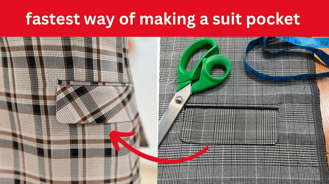 How to Make a Suit Pocket with Flap – Easiest & Fastest Method!