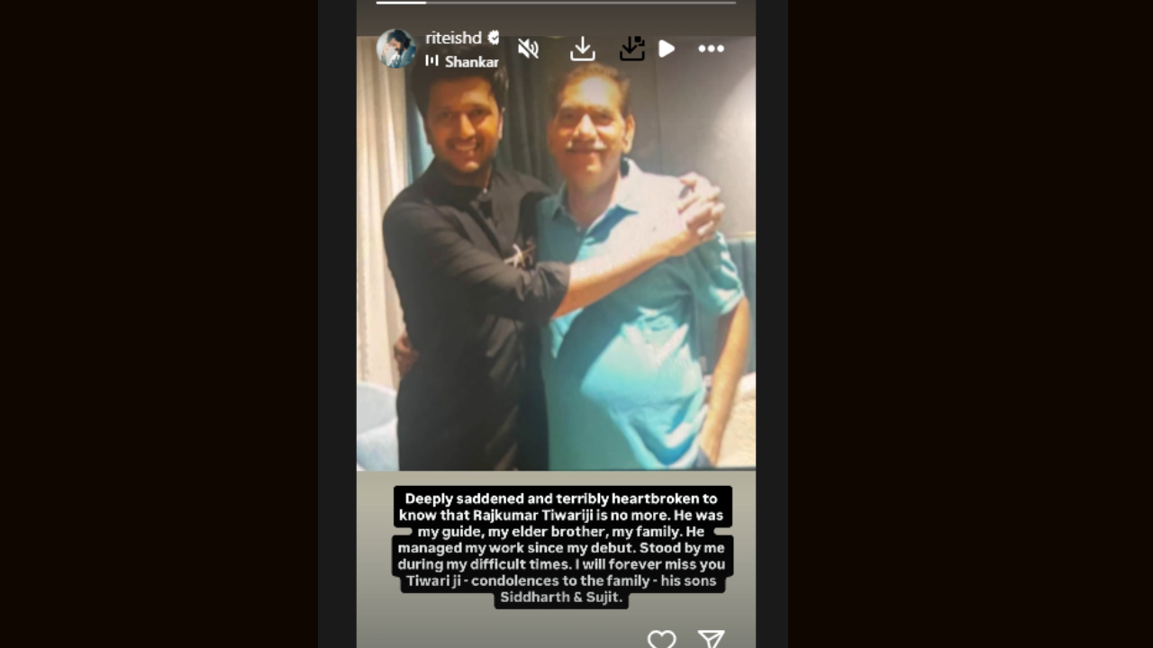 Riteish Deshmukh mourns his longtime manager Rajkumar Tiwari; shares a ...