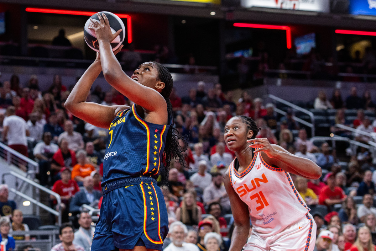 Fever Star Gets Tips From WNBA Star Tina Charles Following a Win