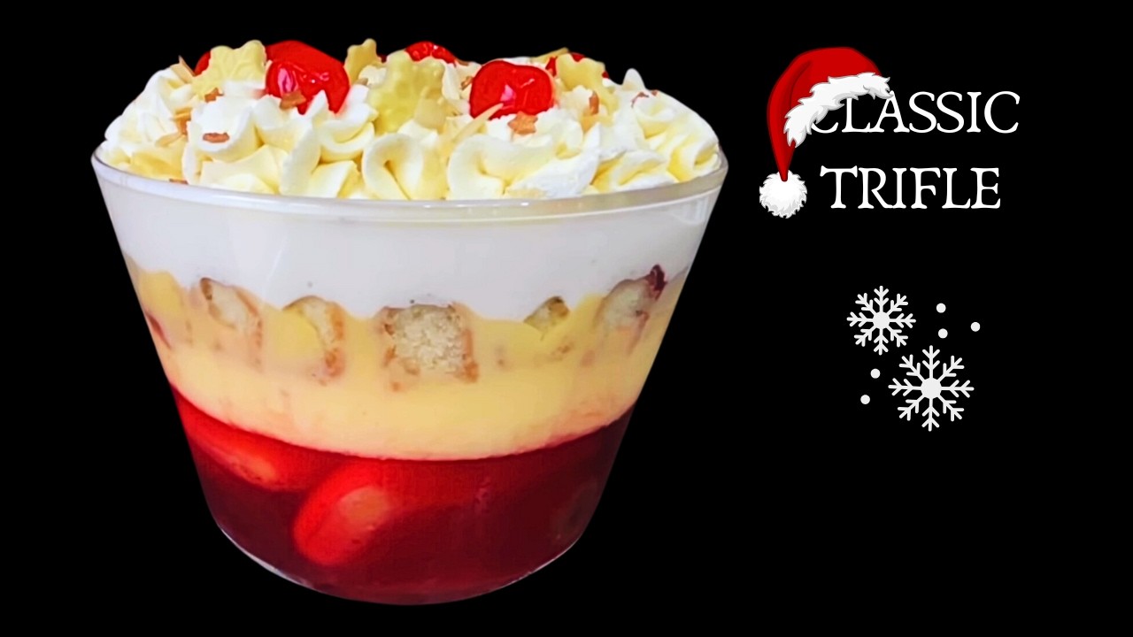 Klassieke Trifle 🎄 | Eenvoudig Feestelijk Dessert Recept | Traditioneel ...