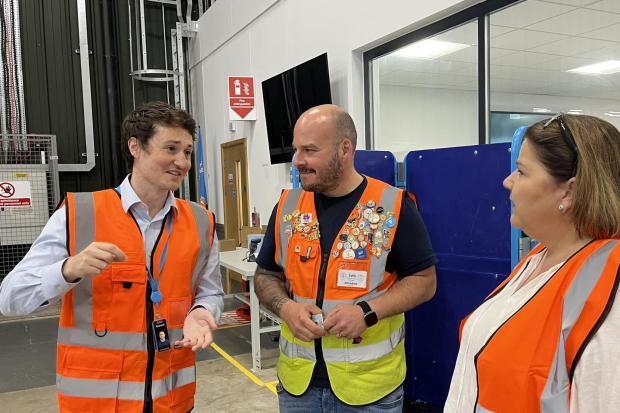 Julie Minns MP visits Longtown Amazon depot