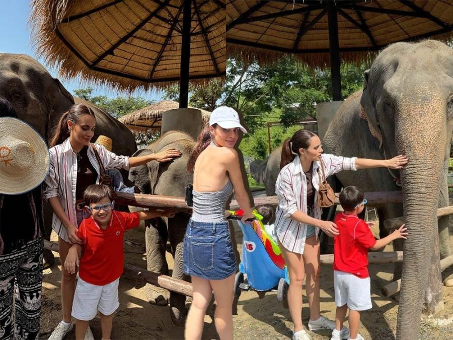 Max Collins takes son Skye to Bangkok for his birthday