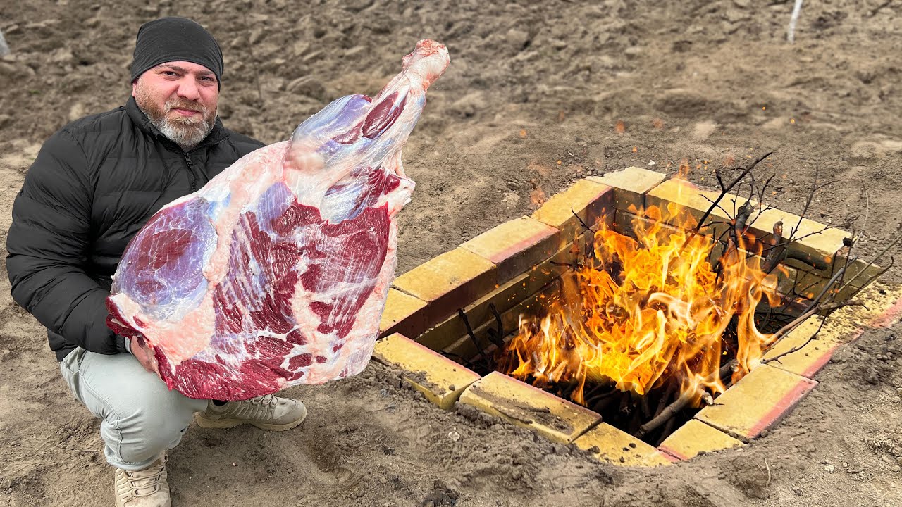 Giant Beef Buried in Dirt for the Perfect Dinner