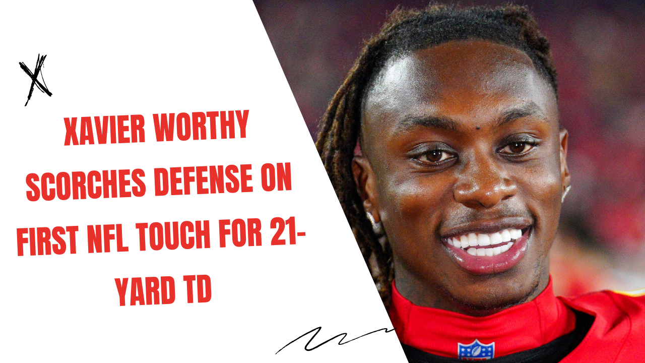 Xavier Worthy scorches defense on first NFL touch for 21-yard TD