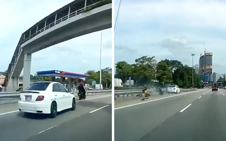 2 on motorcycle hurt in 4-vehicle crash at Sungai Besi Expressway