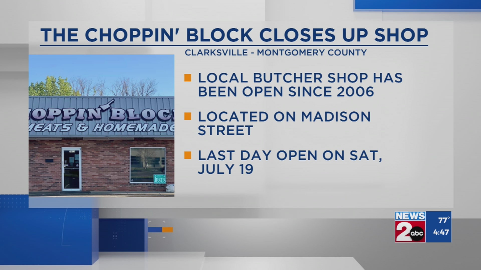 Choppin' Block in Clarksville closes after nearly 20 years