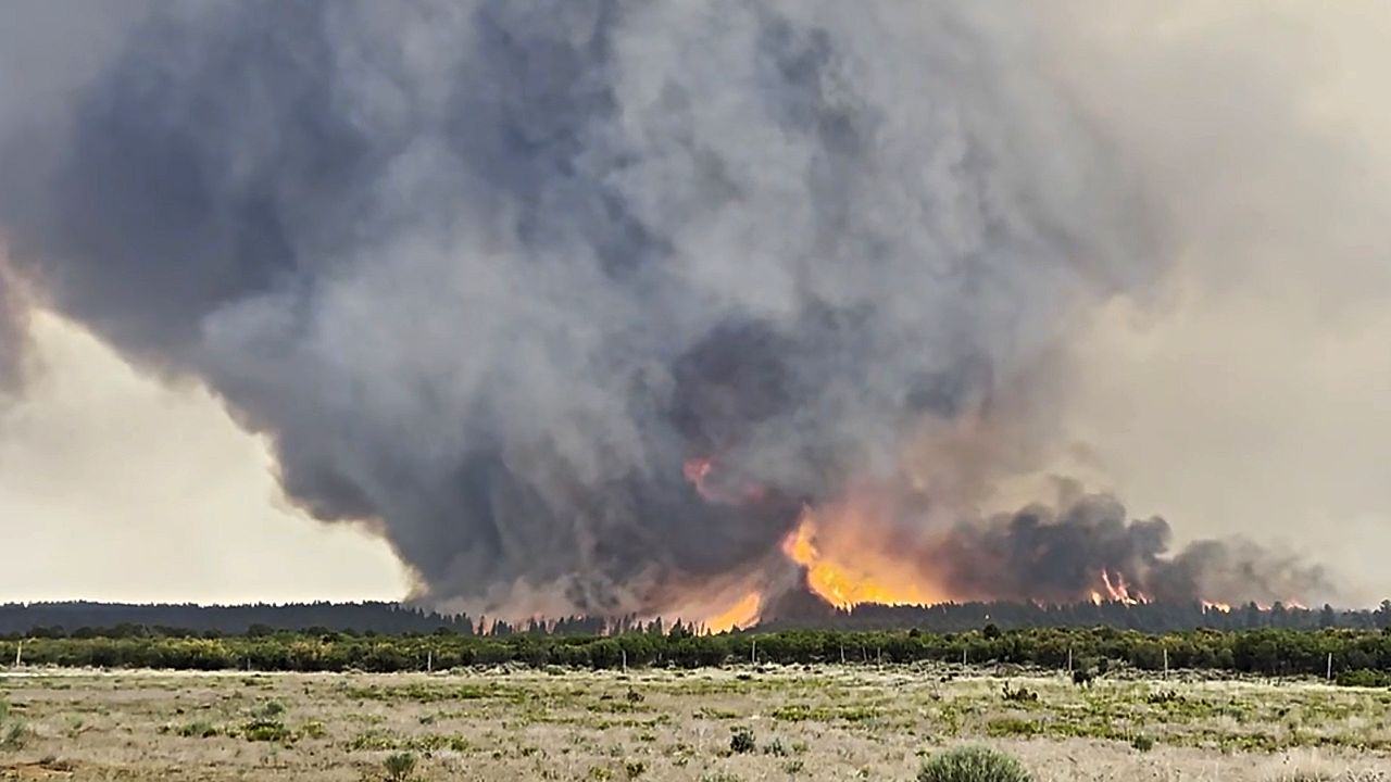 Rare fire tornado vortex forms over Deer Creek Fire in Utah