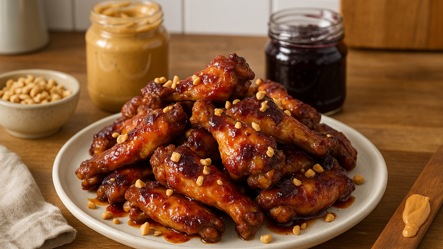 Peanut Butter and Jelly Chicken Wings