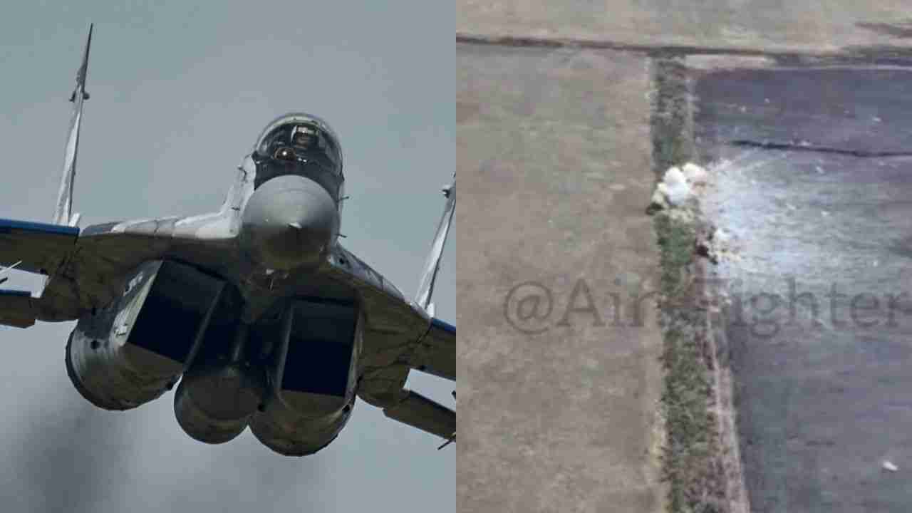 MiG-29 Ukrainian jet destroys Russian drone centre with GBU-39 guided bombs